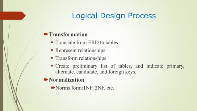 System analysis and design logical design | PPT