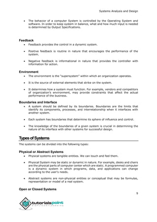 System analysis and_design_tutorial | PDF