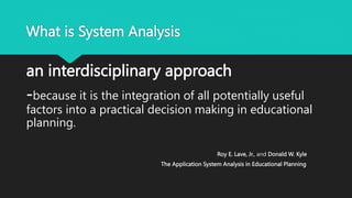 System Analysis as Tool in Educational Planning.pptx