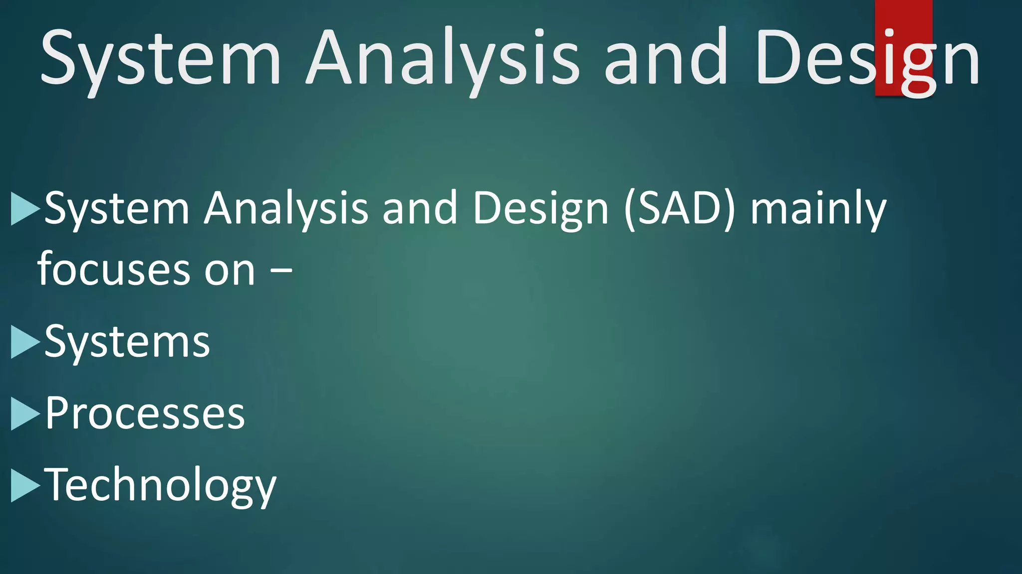 System Analysis & Design | PPT