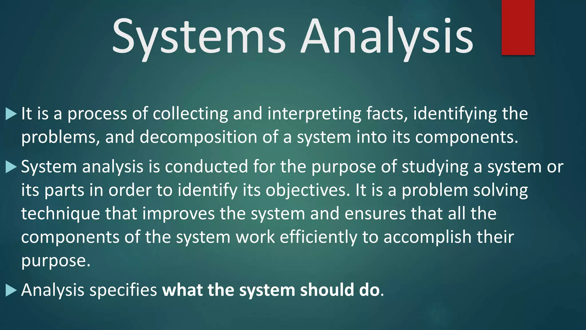 System Analysis & Design | PPT