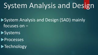 System Analysis & Design | PPT