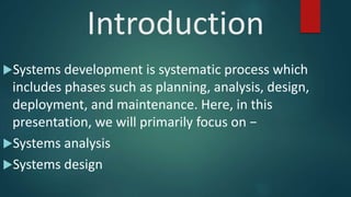 System Analysis & Design | PPT