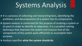 System Analysis & Design | PPT