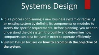System Analysis & Design | PPTX