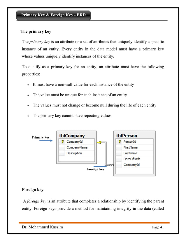 Primary Key & Foreign Key part10 | PDF