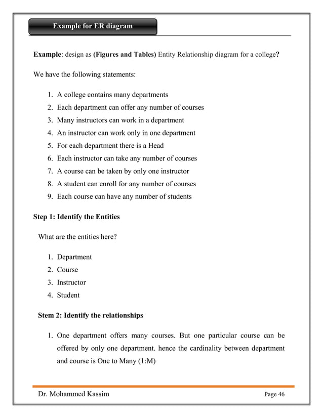 Example for ER diagram part11 | PDF