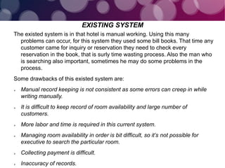 Online Hotel Management System | PPTX