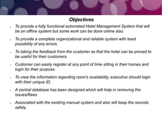 Online Hotel Management System | PPTX
