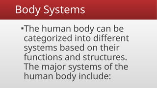 System Anatomy Physiology - Beginners education | PPTX | Heart and ...