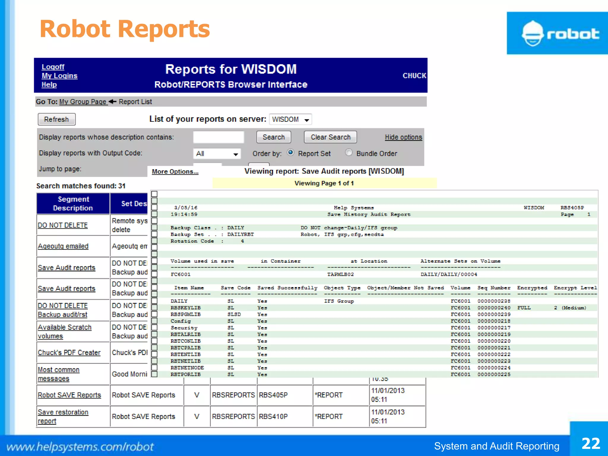 System and Audit Reporting with Robot | PPTX