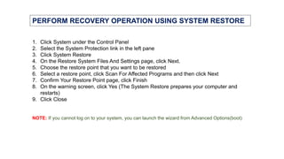 System and Data recovery in modern technology | PPT