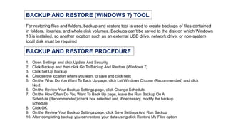 System and Data recovery in modern technology | PPT