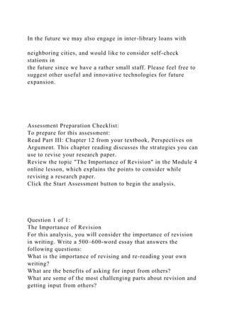 System and Problem for a Library Management System .docx