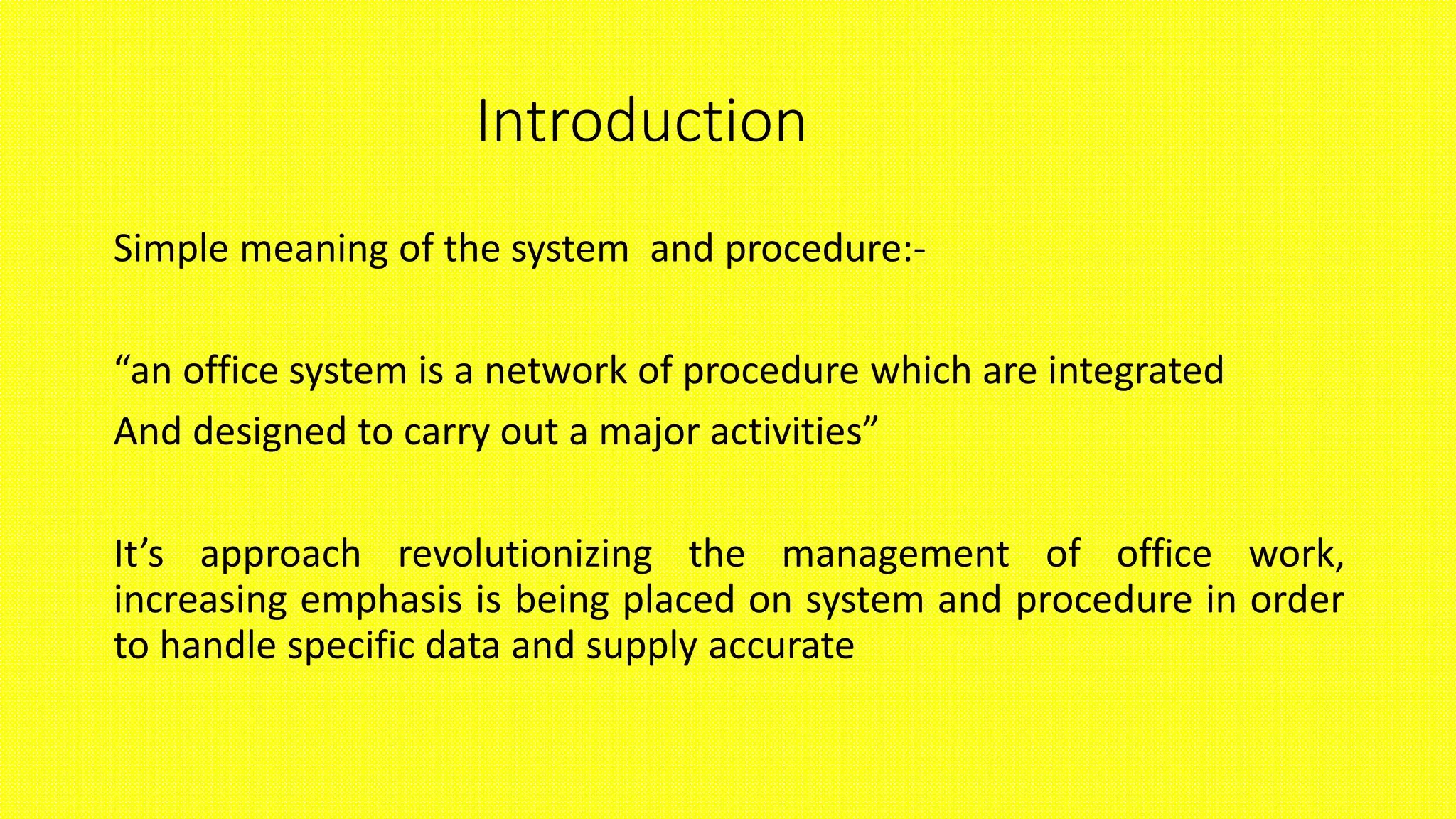 System and procedure | PPTX