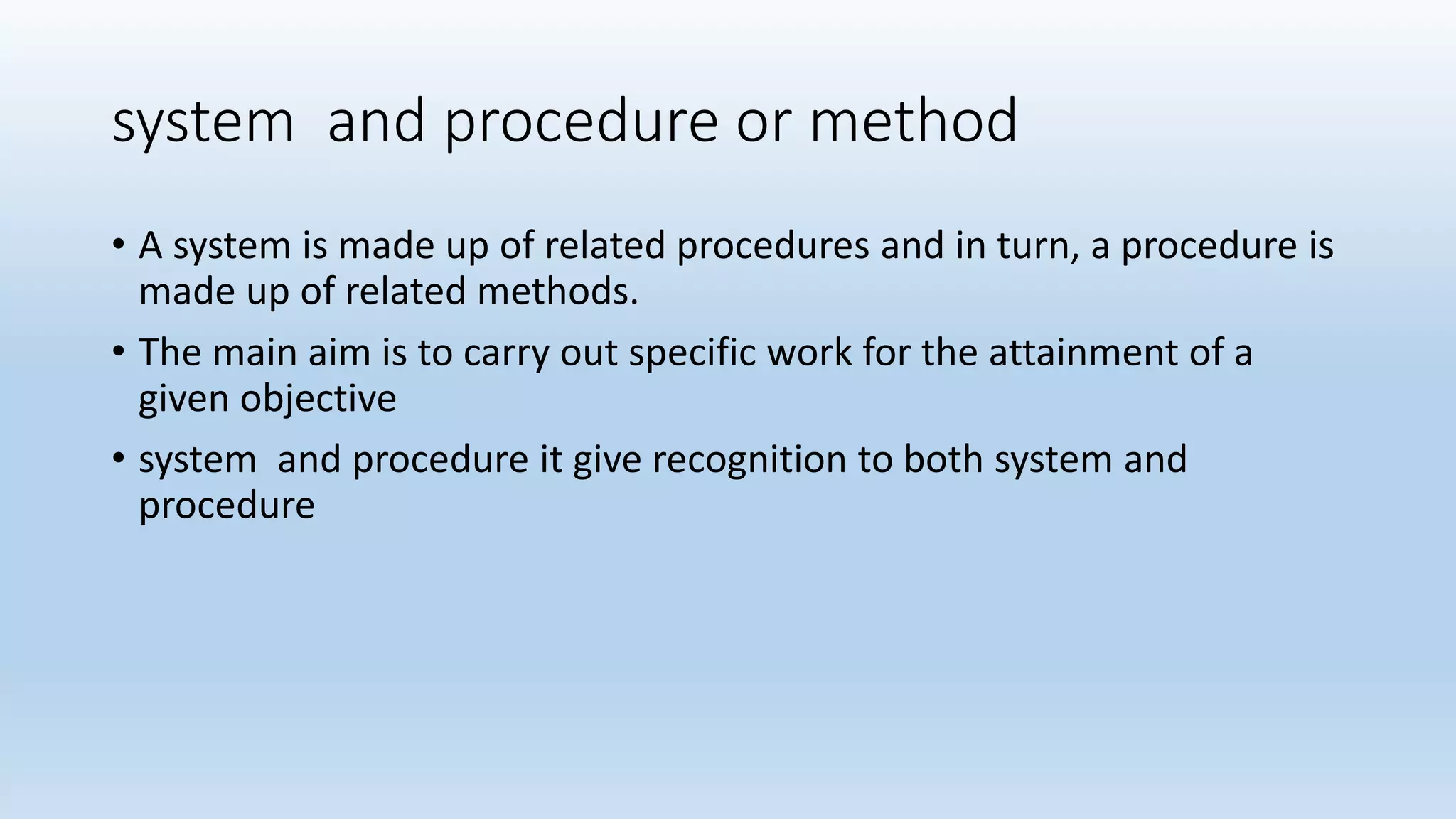 System and procedure | PPTX