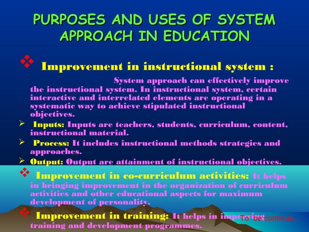 System approach | PPT | Educational Assessment | Education