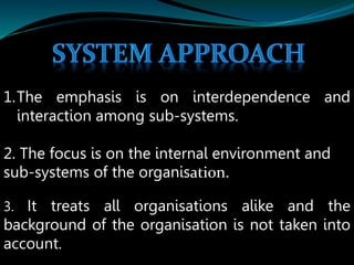 Approaches of Management(Principles of Management) | PPTX