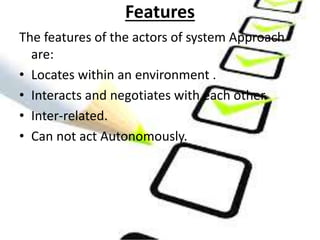 System approach actors | PPTX