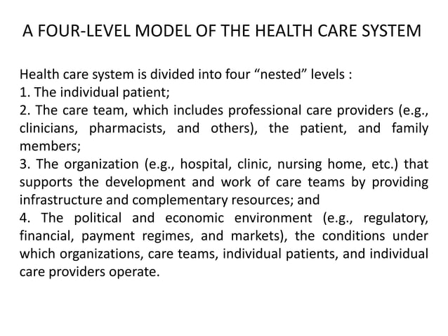 System Approach in Healthcare Management | PPTX | Healthcare Industry ...