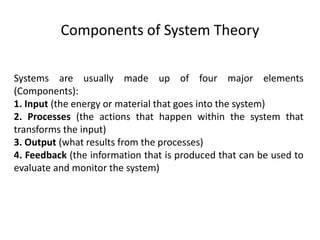 System Approach in Healthcare Management | PPTX