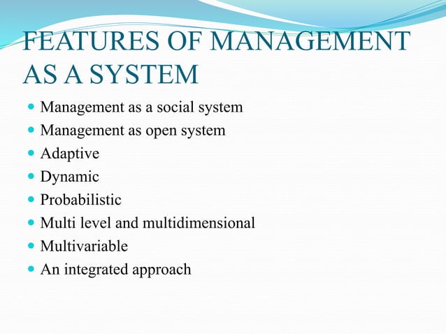 System approach to management 2 | PPTX | Business | Business and Finance
