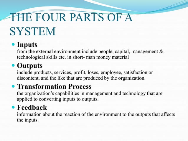System approach to management 2 | PPTX | Business | Business and Finance