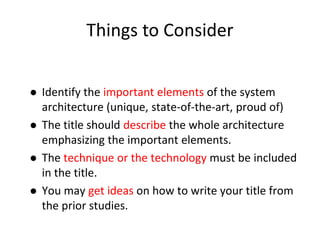 System architecture infosheet | PPTX