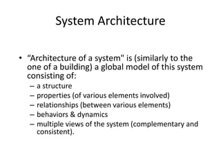 System architecture infosheet | PPTX