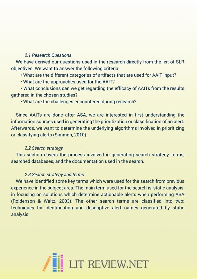 Systematic Literature Review Sample | PDF