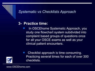OSCEhome Systematic Approach Vs Checklists | PPT
