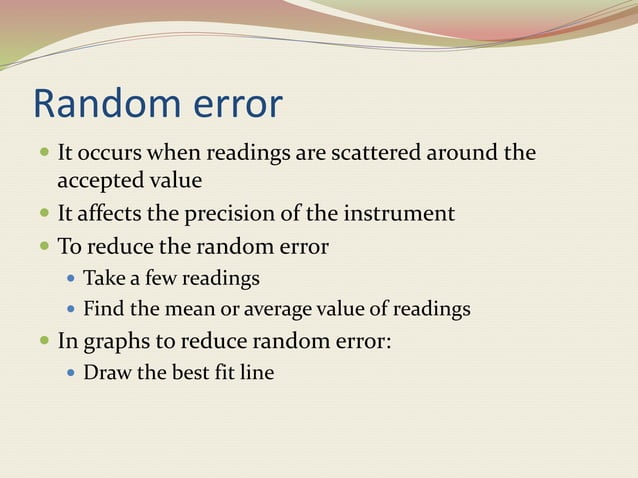 Systematic and random errors in measurement.pptx | Physics | Science