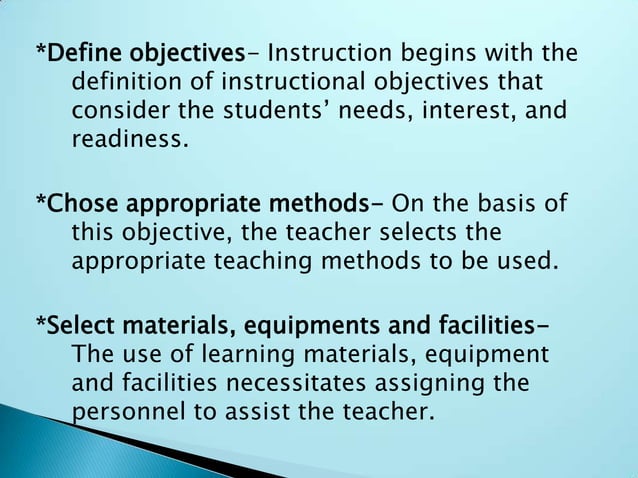 Systematic approach to Teaching | PPT