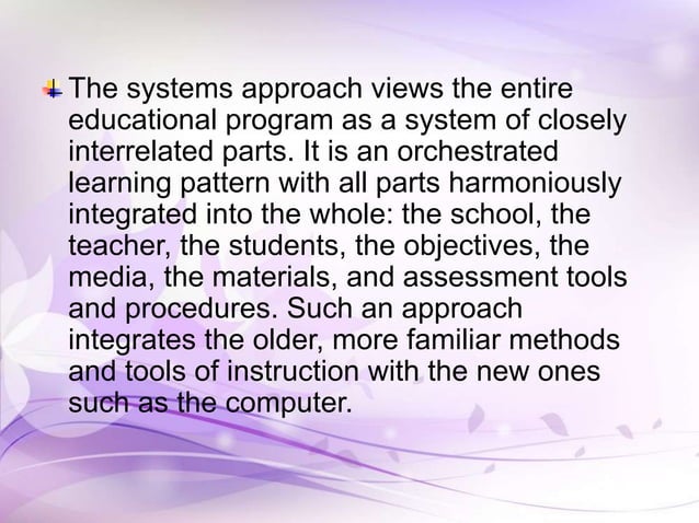 Systematic approach to teaching | PPTX