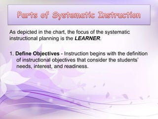Systematic approach to teaching | PPTX
