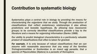 Contribution to Systematic biology. KUST | PPTX
