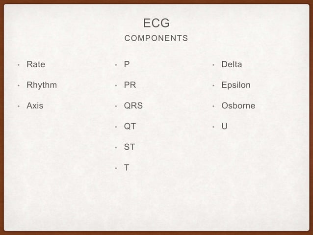 Systematic ECG analysis | PPT