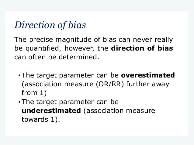 Systematic error bias