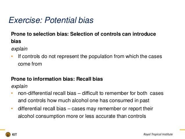 Potential Personal Bias