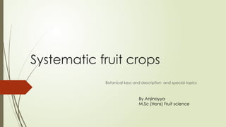 systematic fruit crops detailed Explaination .pptx