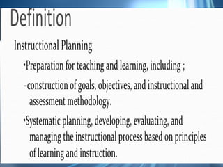 Systematic instructional planning | PPT