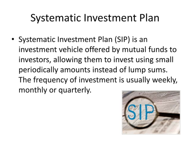 Systematic investment plan | PPT