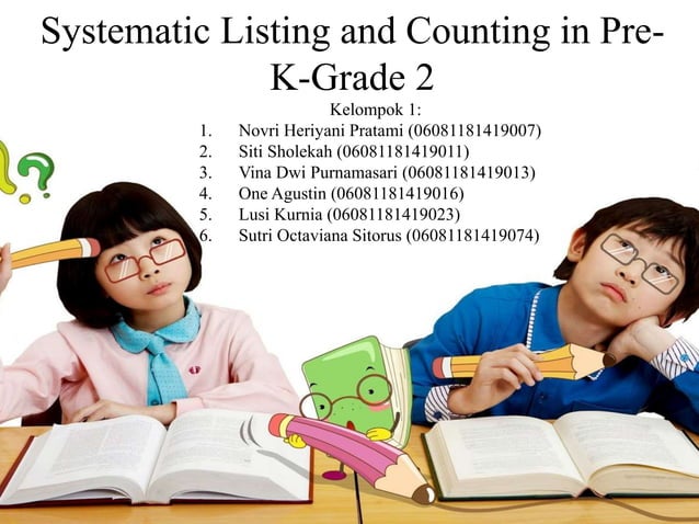 Systematic listing and counting in pre k-grade 2 | PPTX