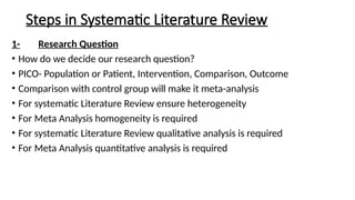 Systematic Literature Review.pptx hhajaja | PPT | Free Download