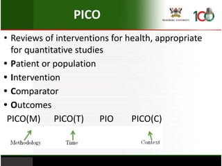 SYSTEMATIC LITERATURE SEARCH-Alison Kinengyere | PPT