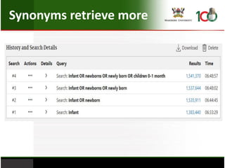 SYSTEMATIC LITERATURE SEARCH-Alison Kinengyere | PDF