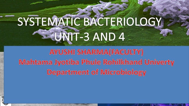 Systematic Bacteriology Set of Microbiology | PPTX | Infectious ...