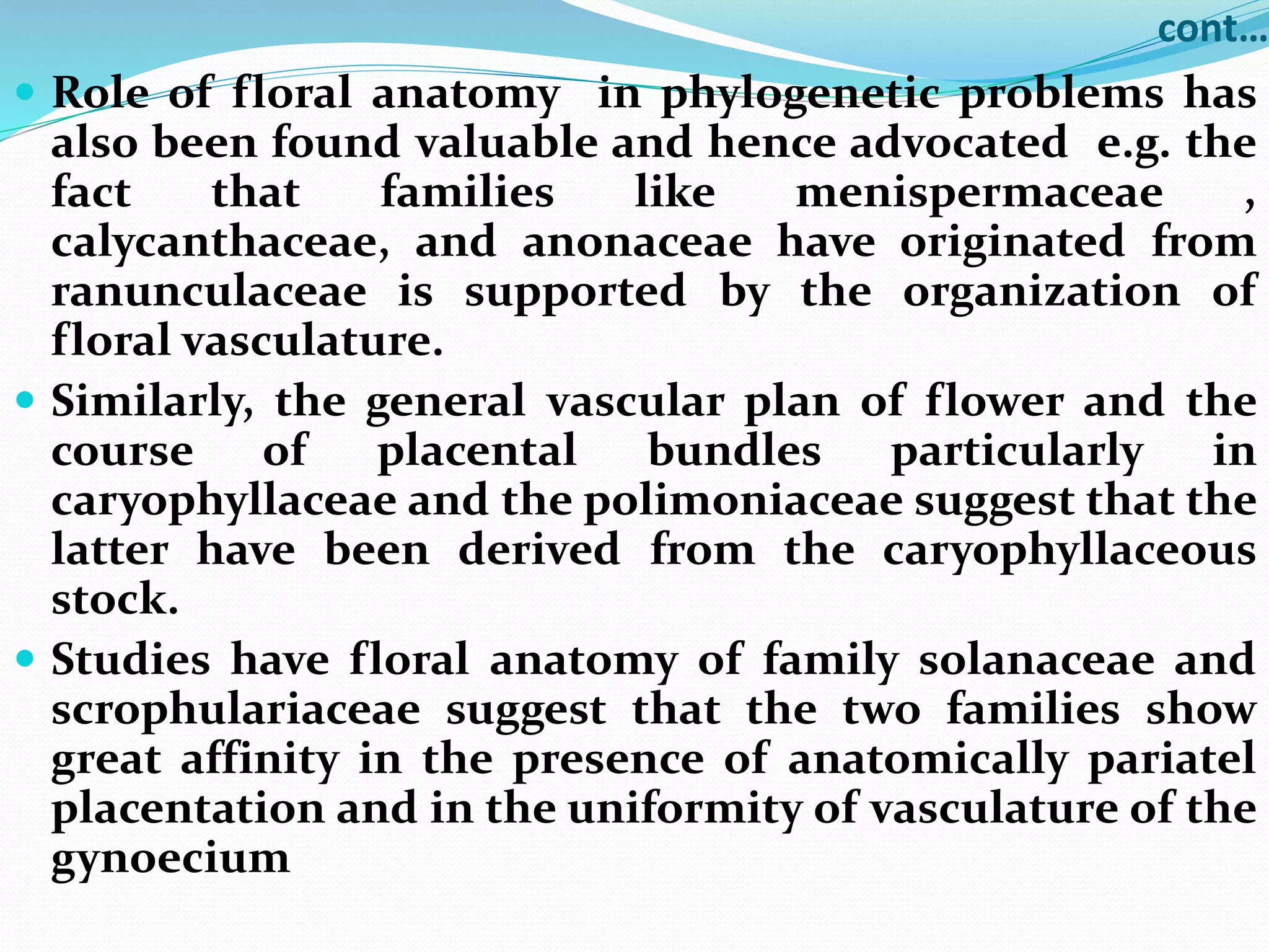 Systematic plant anatomy with special reference of various | PPTX