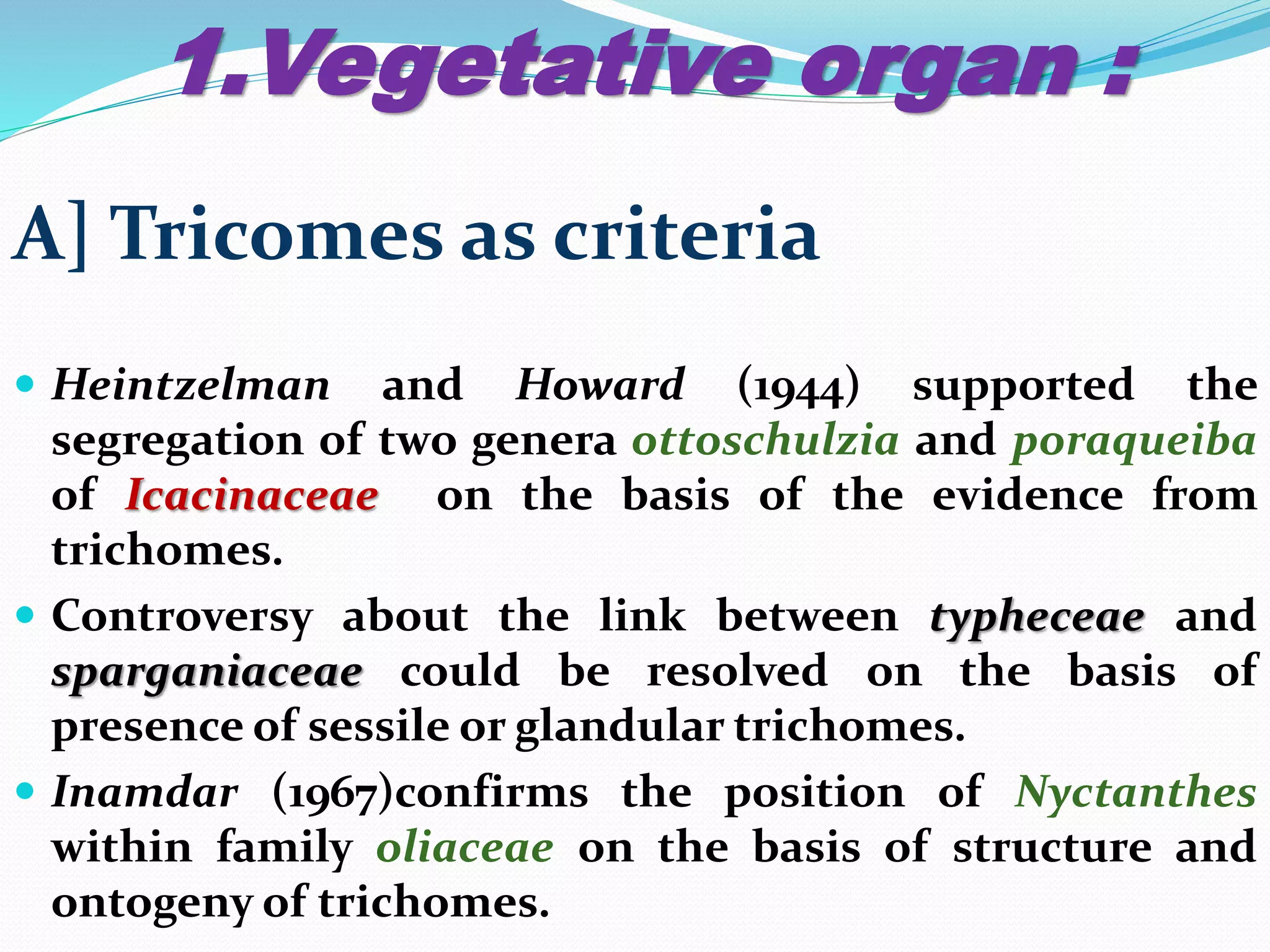 Systematic plant anatomy with special reference of various | PPTX