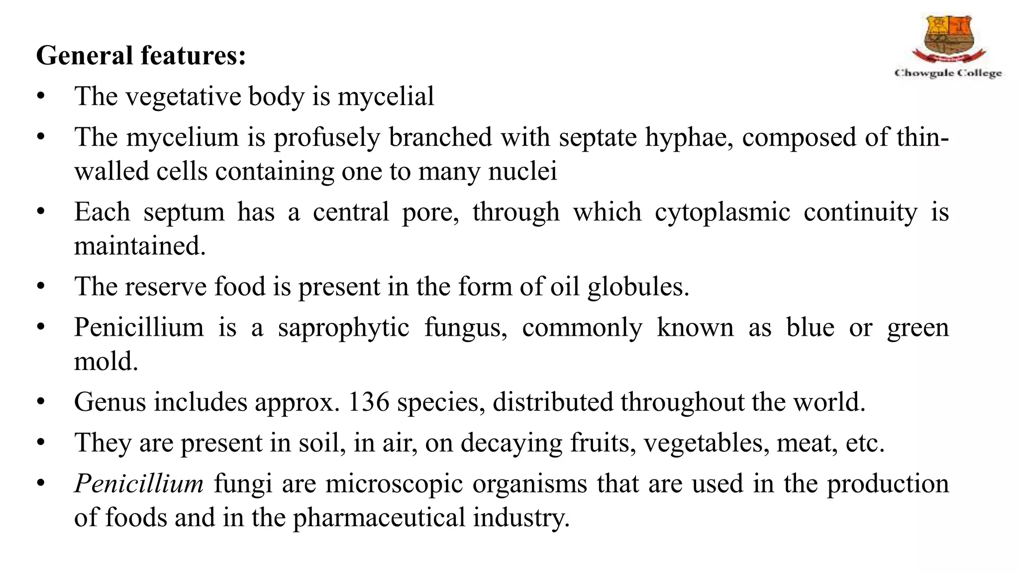 Systematic position and life cycle of penicillium | PPTX